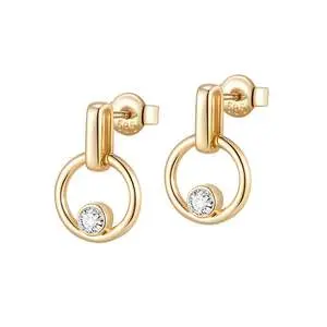 LARISA BEAUMONT Beacon Earrings – 14k Diamond Drop Studs - Gold