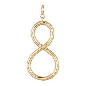 LARISA BEAUMONT 14k Solid Infinity Charm Pendant - Gold