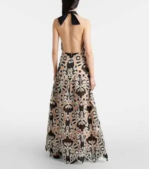 Johanna Ortiz Lace Guipure Maxi Dress