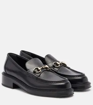 Gucci Horsebit Leather Loafers - Black