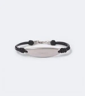 Saint Laurent Leather Bracelet - Black