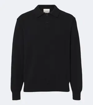 LISA YANG Rufus Cashmere Polo Sweater - Black