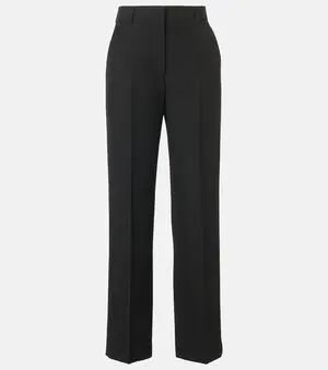 TOTEME Mid-rise Straight Leg Trousers - Black