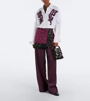 Dries Van Noten Small Embellished Top-handle Bag