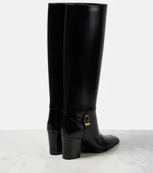 Saint Laurent Julia Leather Knee-high Boots