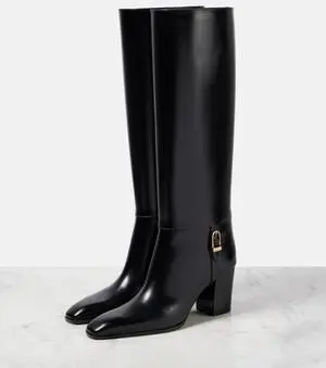 Saint Laurent Julia Leather Knee-high Boots