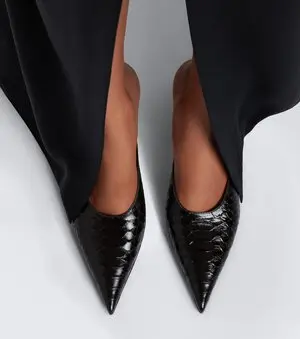 TOM FORD Croc-effect Leather Mules