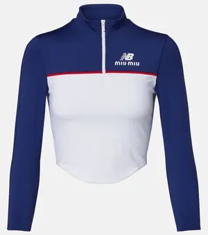 Miu Miu X New Balance Jersey Crop Top - White
