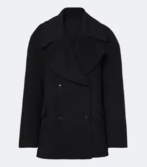 Loulou De Saison Double-breasted Wool And Cashmere Jacket - Black