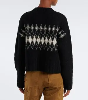 Altuzarra Haven Fair Isle Wool Cardigan - Black