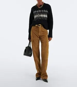 Altuzarra Haven Fair Isle Wool Cardigan - Black