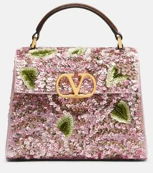 Valentino Garavani Vsling Mini Sequined Top-handle Bag