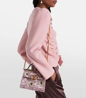 Valentino Garavani Vsling Mini Sequined Top-handle Bag