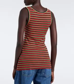 Dolce & Gabbana Knitted Striped Cotton Tank Top
