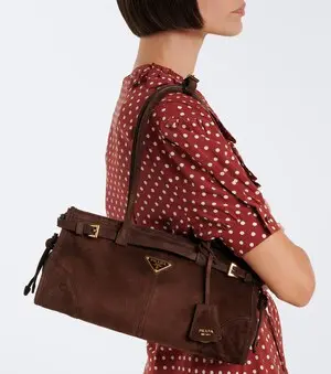 Prada Bonnie Mini Suede Top-handle Bag