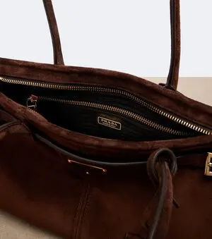 Prada Bonnie Mini Suede Top-handle Bag