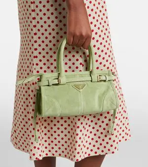 Prada Bonnie Mini Suede Top-handle Bag