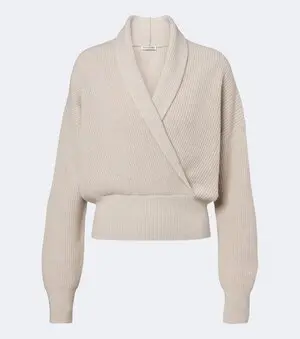 Altuzarra Richman Cropped Virgin Wool Sweater - Beige