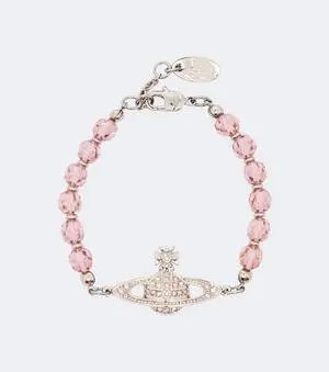 VIVIENNE WESTWOOD Messaline Orb Beaded Bracelet - Pink