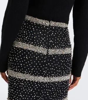 Costarellos Marice Crystal-embellished Midi Skirt