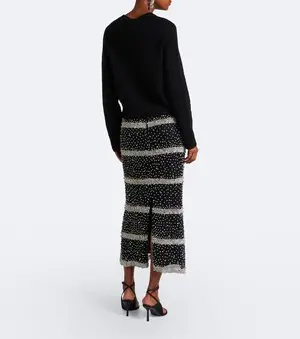 Costarellos Marice Crystal-embellished Midi Skirt