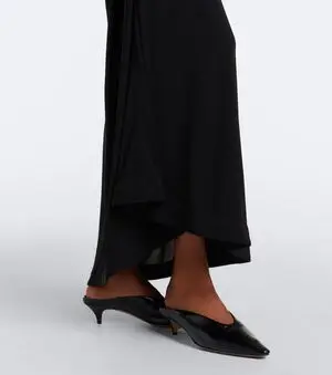Bottega Veneta Gathered Jersey Maxi Dress - Black
