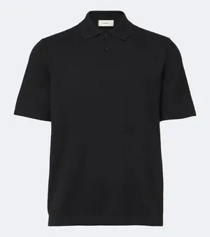 LISA YANG Keir Cotton And Cashmere Polo Shirt - Black