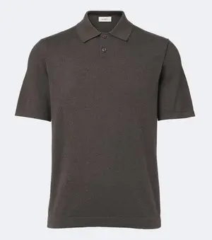 LISA YANG Keir Cotton And Cashmere Polo Shirt - Brown