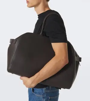 THE ROW Marco Leather Duffel Bag - Brown