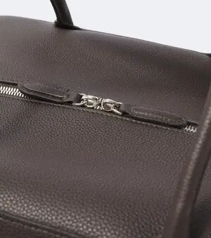 THE ROW Marco Leather Duffel Bag - Brown