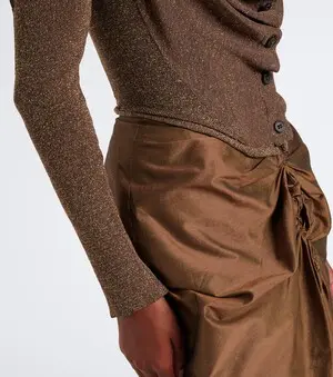 VIVIENNE WESTWOOD Bea Lamé Corset Cardigan Bronze