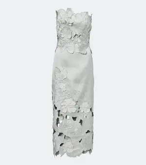 Costarellos Nikola Guipure Lace Midi Dress - Blue