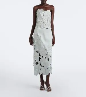 Costarellos Nikola Guipure Lace Midi Dress