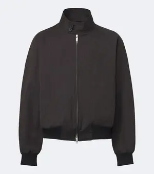 Studio Nicholson Over Cotton And Wool Bomber Jacket - Grey