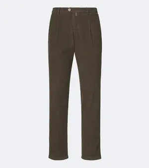 Kiton Cotton Corduroy Tapered Pants - Brown
