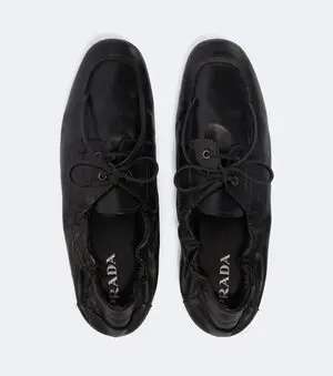 Prada Shuffle Leather Loafers