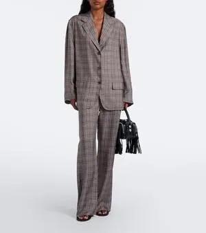 Acne Studios Checked Wide-leg Trousers