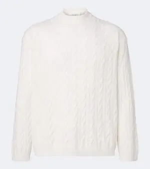 LISA YANG Oskar Cable-knit Cashmere Sweater - White