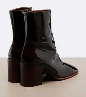 Dries Van Noten Patent Leather Mid-calf Boots