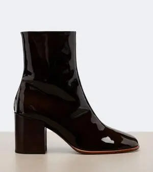 Dries Van Noten Patent Leather Mid-calf Boots