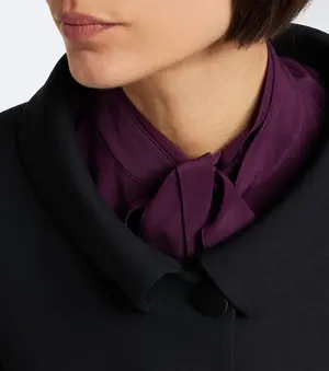 Valentino Garavani Crepe Couture Feather-trimmed Jacket