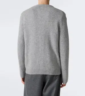 LISA YANG Baxter Cashmere Silk Crewneck Sweater - Grey