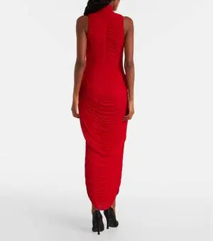Magda Butrym Floral-appliqué Draped Gown