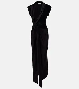 Victoria Beckham Draped Asymmetrical Midi Dress