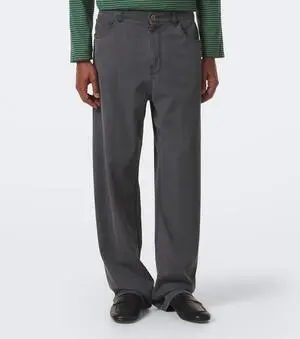 Miu Miu Chambray Wide-leg Pants