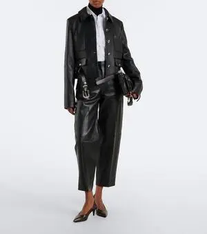 Altuzarra Bix Leather Tapered Pants