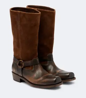 GOLDEN GOOSE Biker Leather Mid-calf Boots - Brown