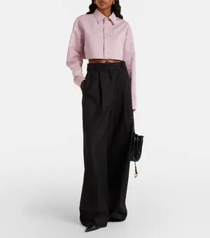 Balenciaga Cotton Twill Wide-leg Pants
