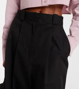 Balenciaga Cotton Twill Wide-leg Pants