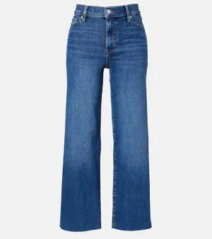 FRAME Le Slim Palazzo Crop Wide-leg Jeans In Elixir - Blue
